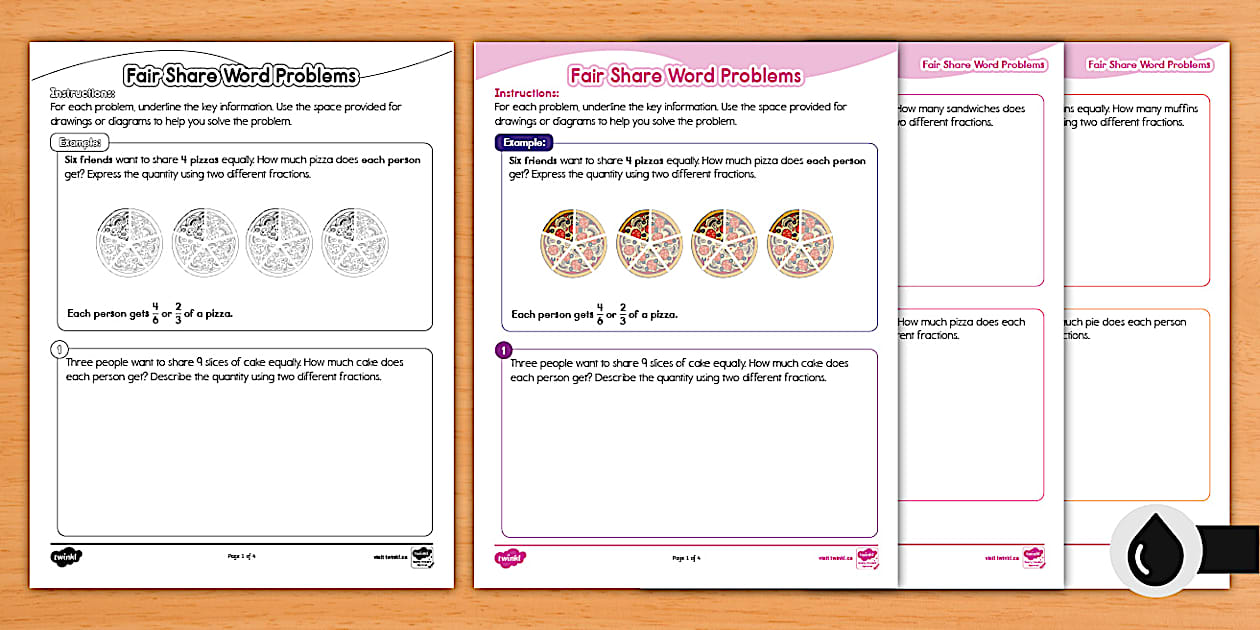 Solving Fair Share Problems with Equivalent Fractions