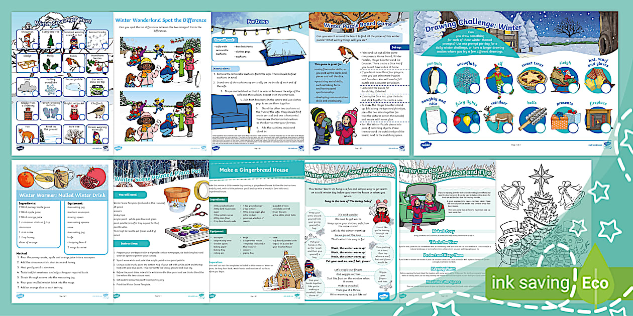 Winter Family Fun Activity Pack (teacher made) - Twinkl