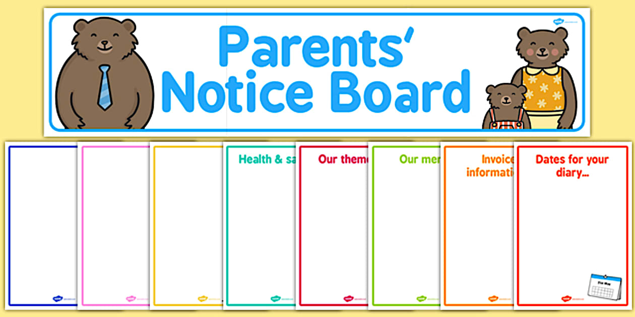 👉 Childminder Notice Board Pack (teacher made) - Twinkl