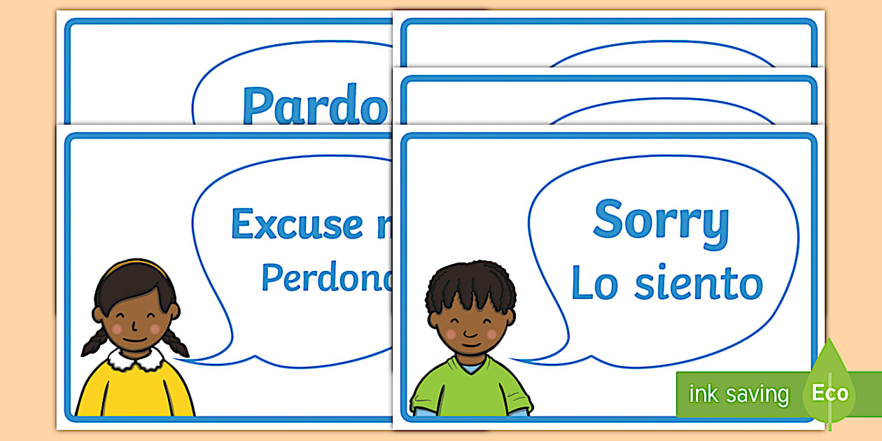 Good Manners Vocabulary Display Posters English/Spanish