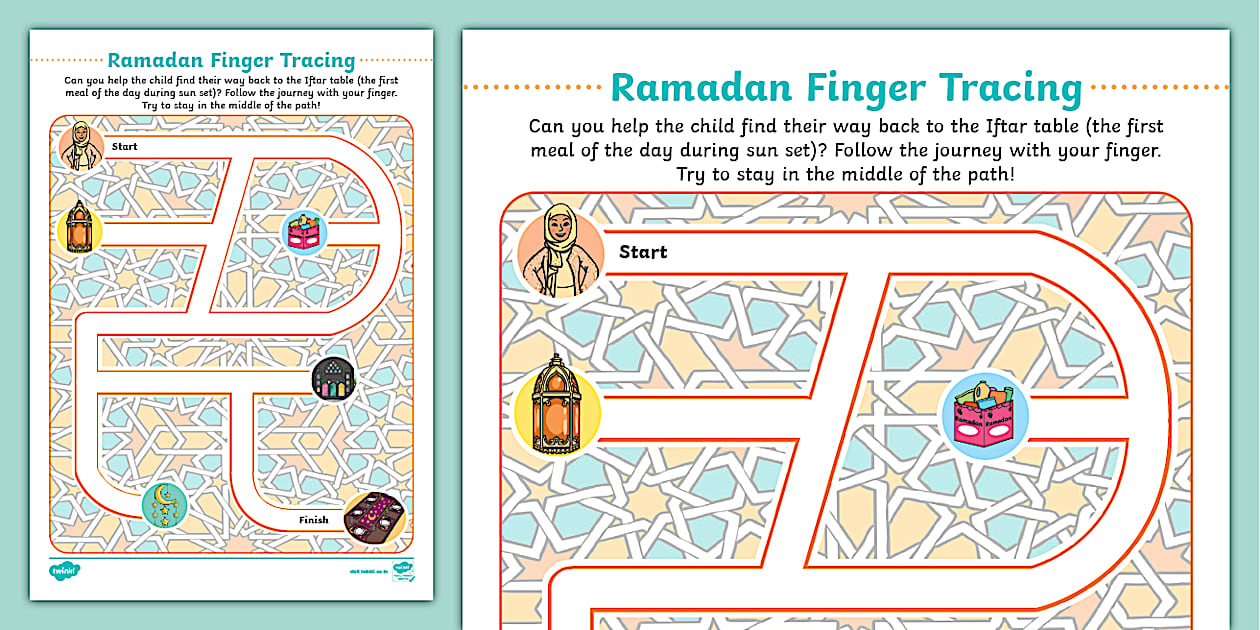 Ramadan Finger Tracing Activity (teacher made) - Twinkl