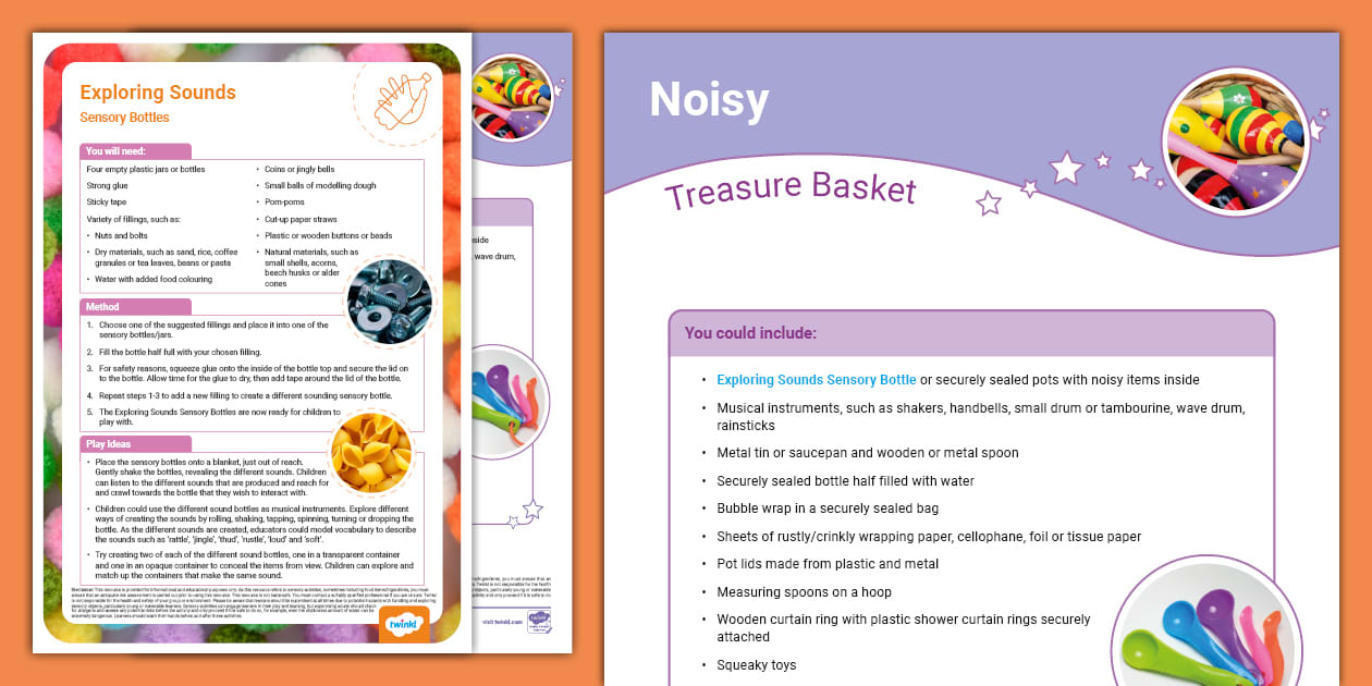 Noisy Treasure Basket Ideas | Sensory Development | Babies