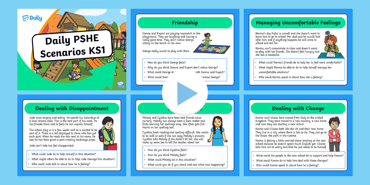 KS1 PSHE Discussion Scenarios PowerPoint (Teacher-Made)