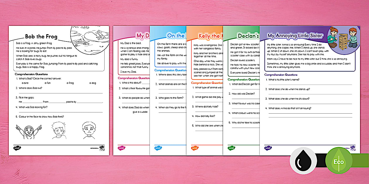 Primary Reading Comprehension Worksheets I Reading Quiz