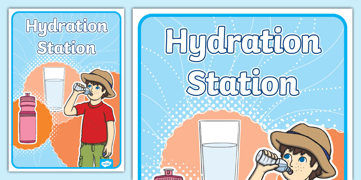 👉 Printable Hydration Station Sign | Classroom Organisation