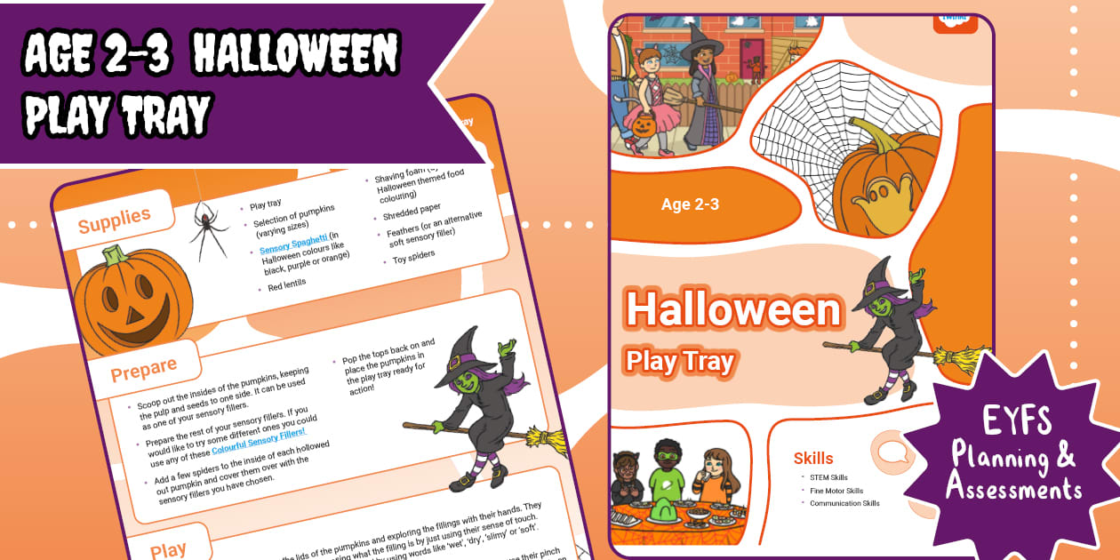 Northern Ireland EYFS Age 2-3 Play Tray: Halloween
