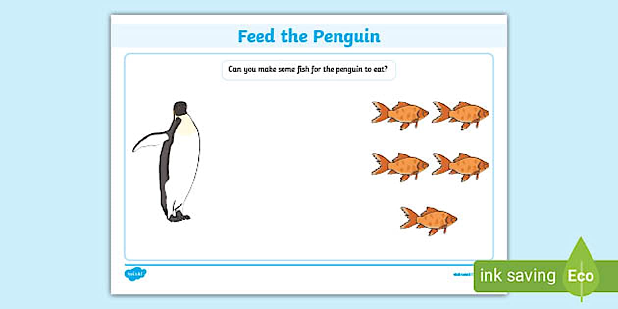 Feed the Penguin (teacher made) - Twinkl
