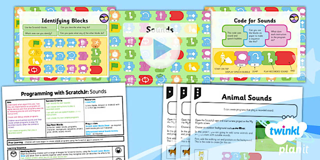 FREE! - Computing: Programming with ScratchJr: Sounds Year 1 Lesson Pack 5