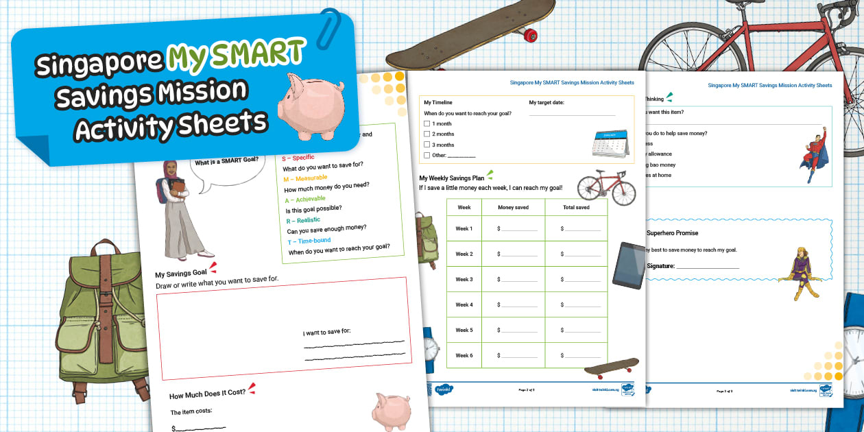 Singapore My SMART Savings Mission Activity for Kids