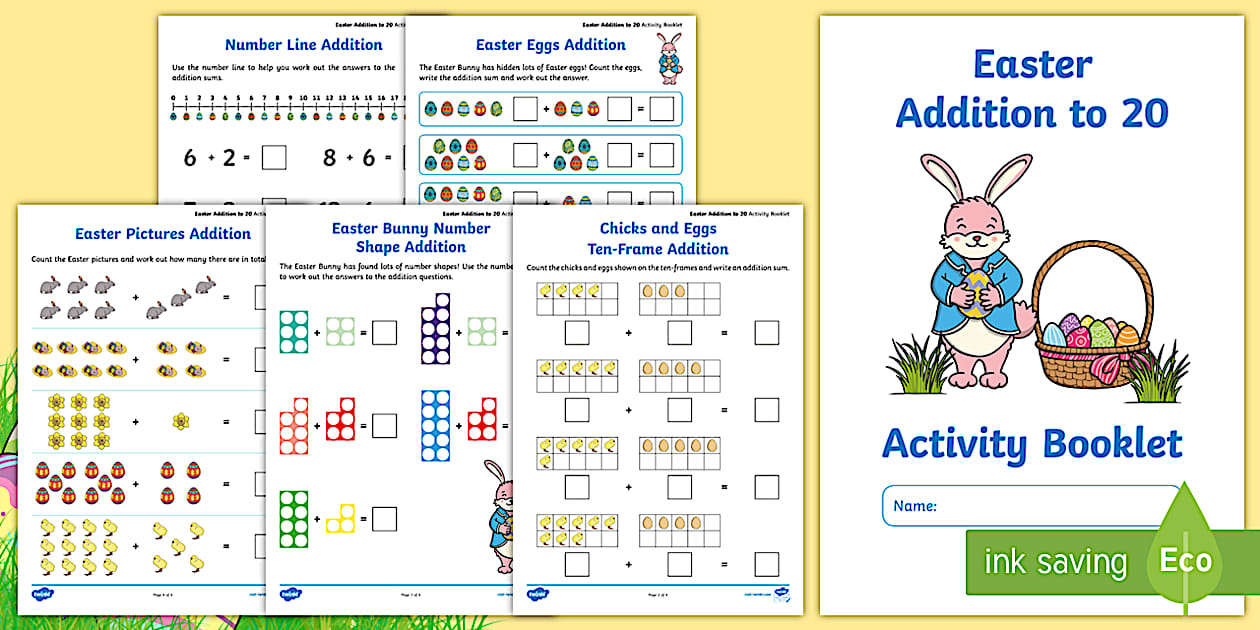 Easter Maths Activity Book: Addition to 20 Activity Booklet