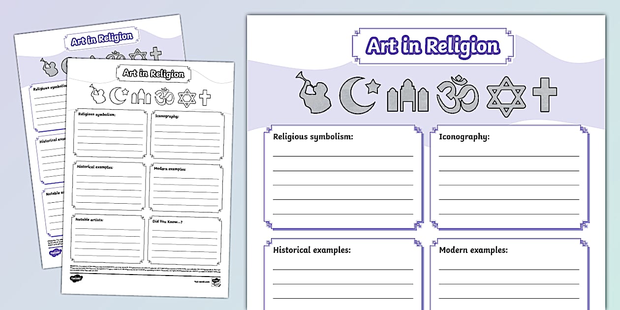 Art in Religion Fact File Template (teacher made) - Twinkl