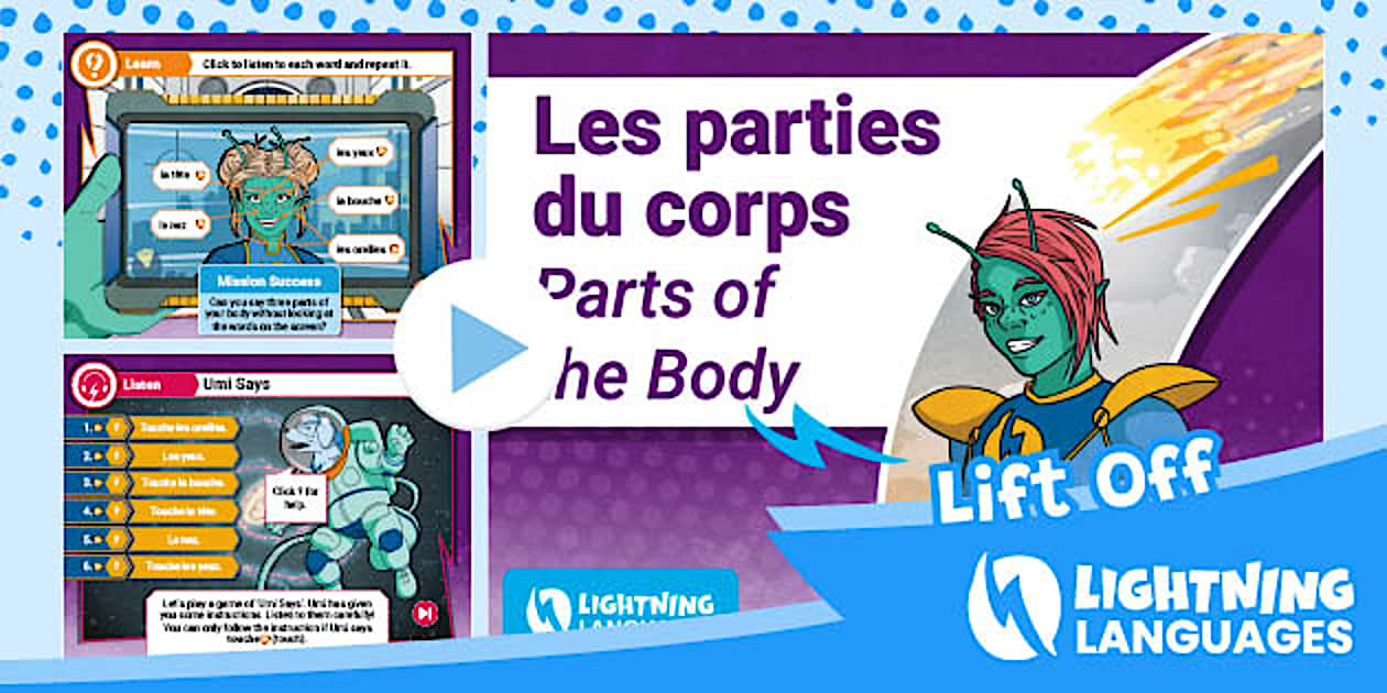👉 Lightning Languages | French Body Parts KS2 | PowerPoint