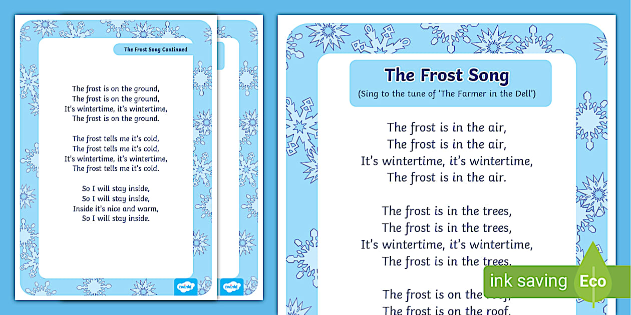 The Frost Song | Winter Songs and Rhymes (teacher made)