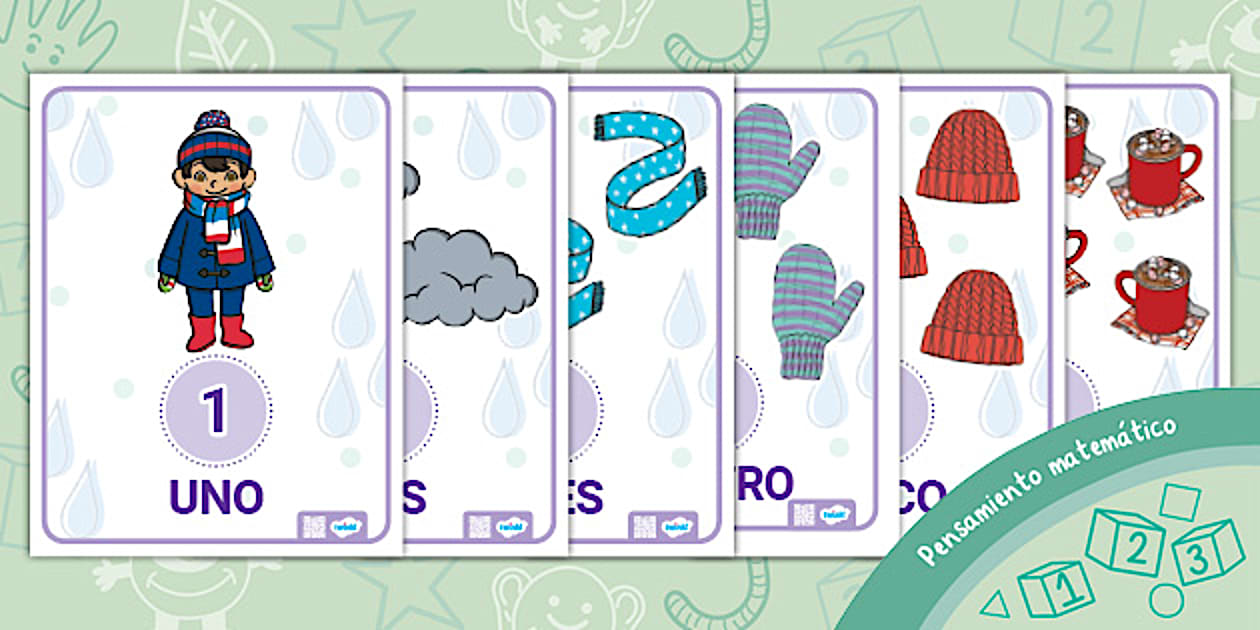 Póster | Números | 1 al 10 | Invierno | NT1 | NT2