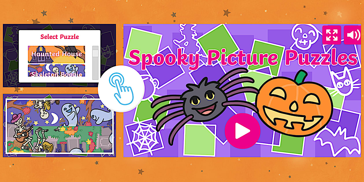 Spooky Picture Puzzles Halloween Activity | Twinkl Go!