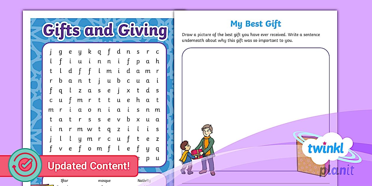 RE: Gifts and Giving Year 1 Home Learning Tasks - Twinkl