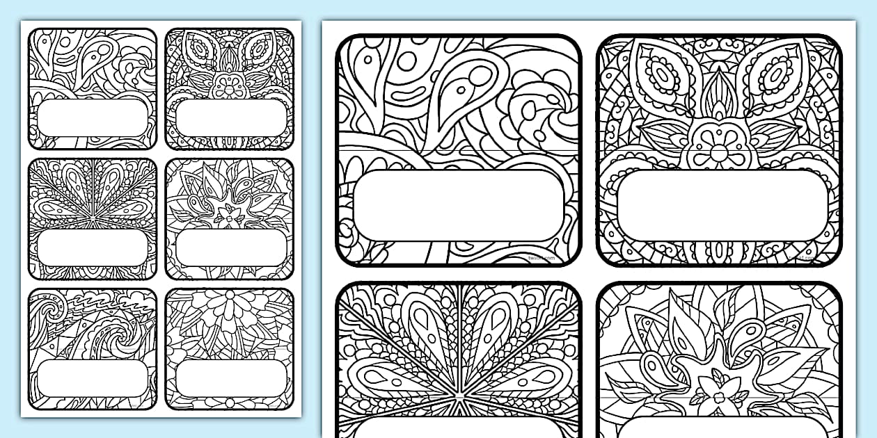 Mindful Colouring Place Cards (teacher made) - Twinkl