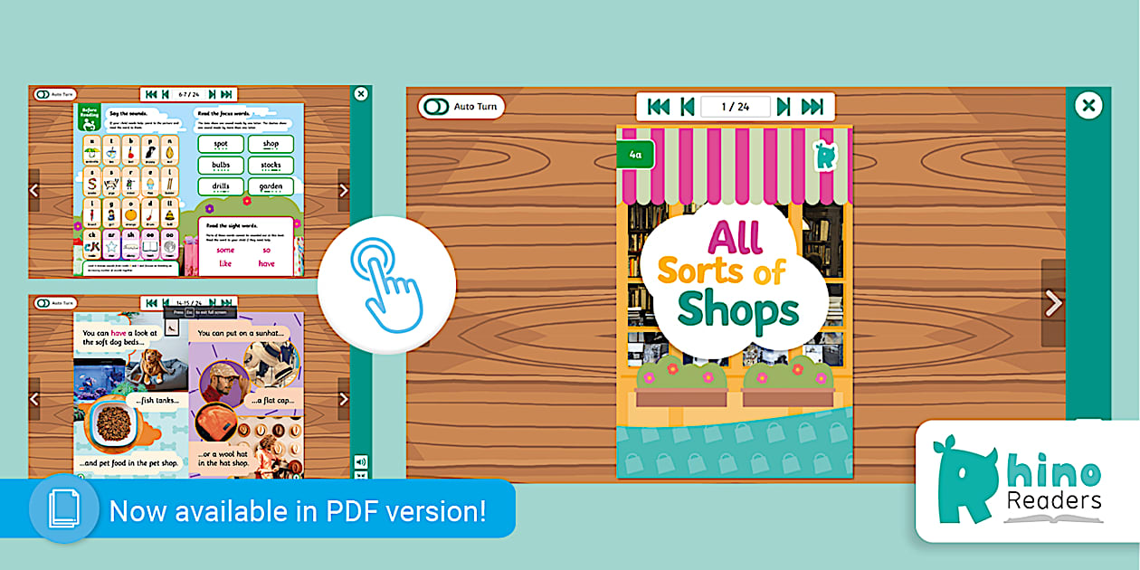 Level 4a Decodable Readers: All Sorts of Shops - Twinkl
