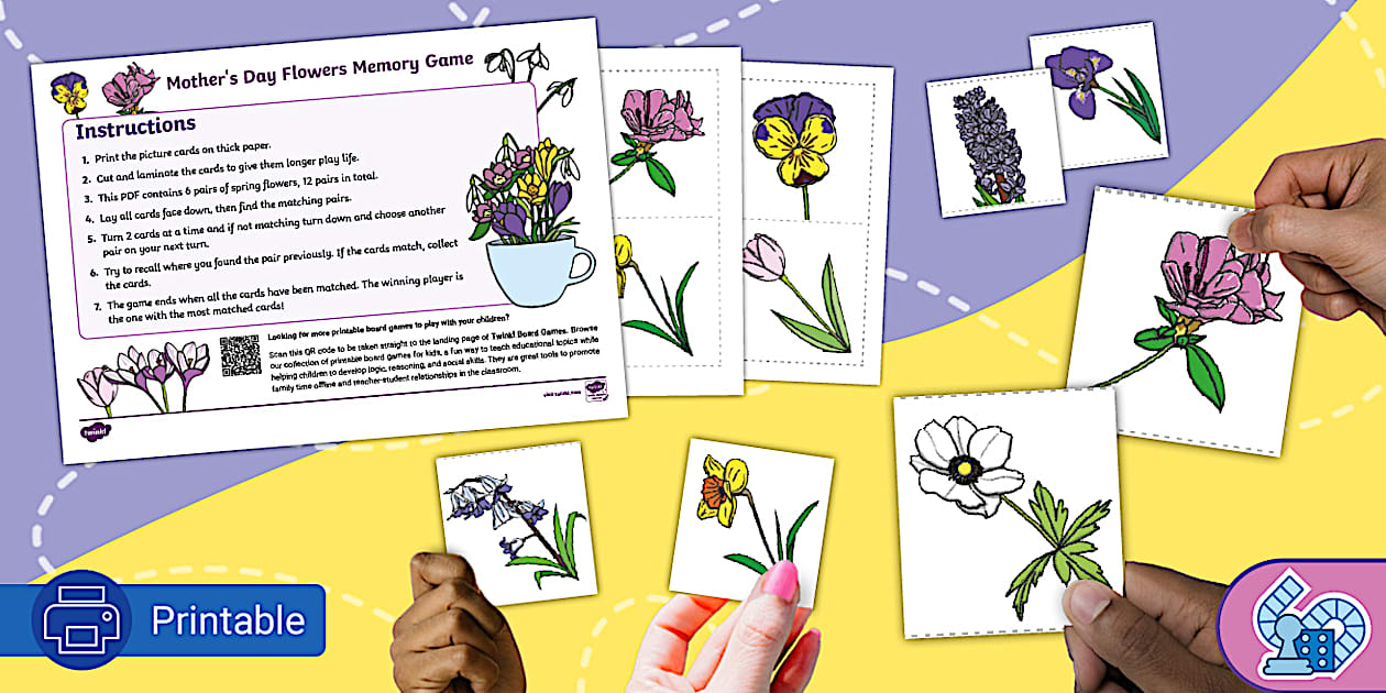 Flowers for Mothers Day 2022 - Children's Memory Game