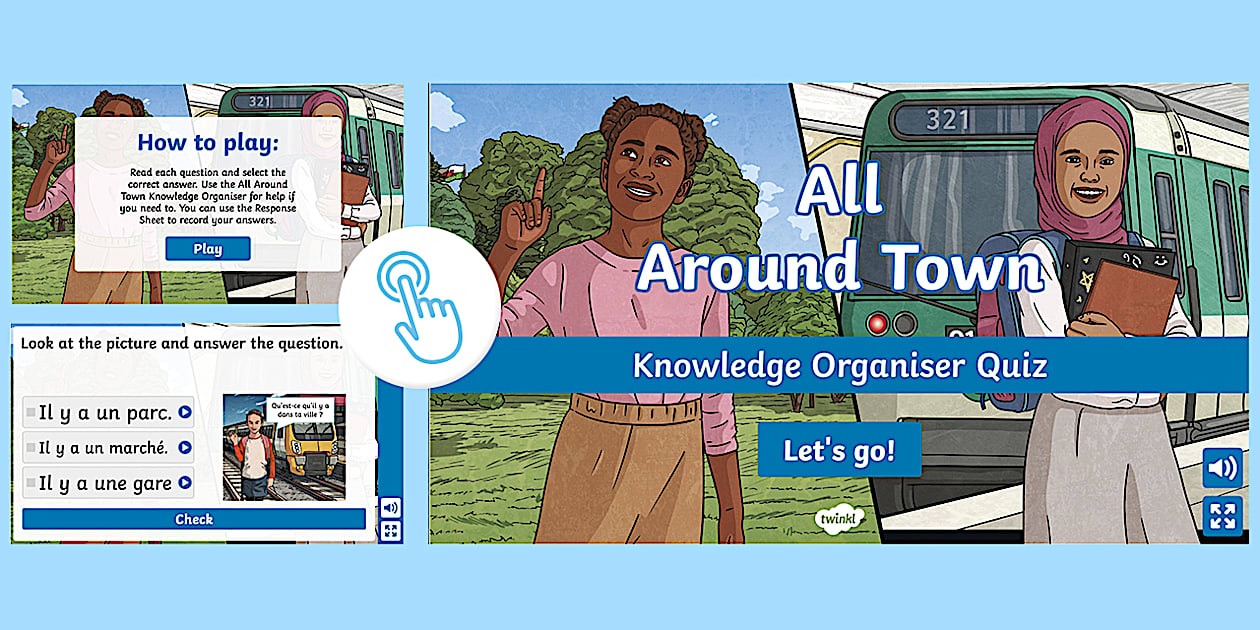 👉 French: All Around Town Interactive Quiz (teacher made)