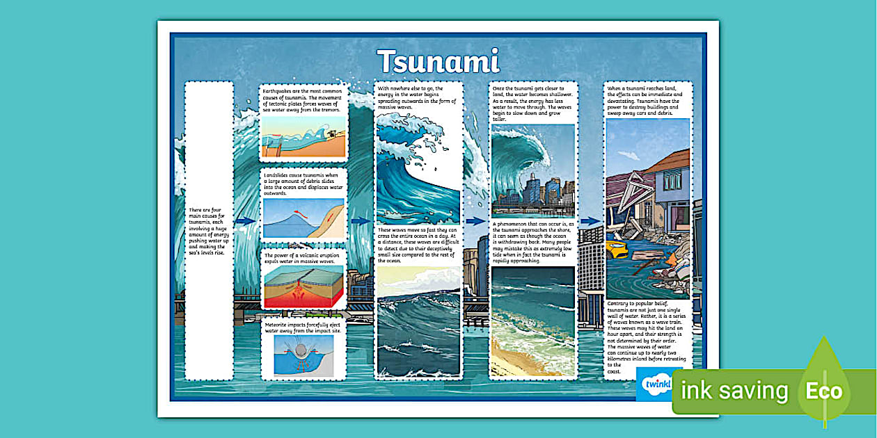 Tsunami Flow Chart | Year Six Science | Twinkl - Twinkl