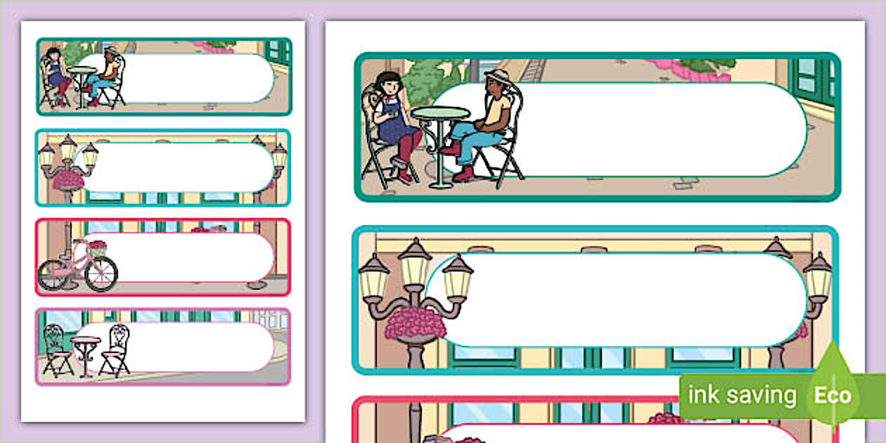 French Parisian Table Name Tags - Twinkl