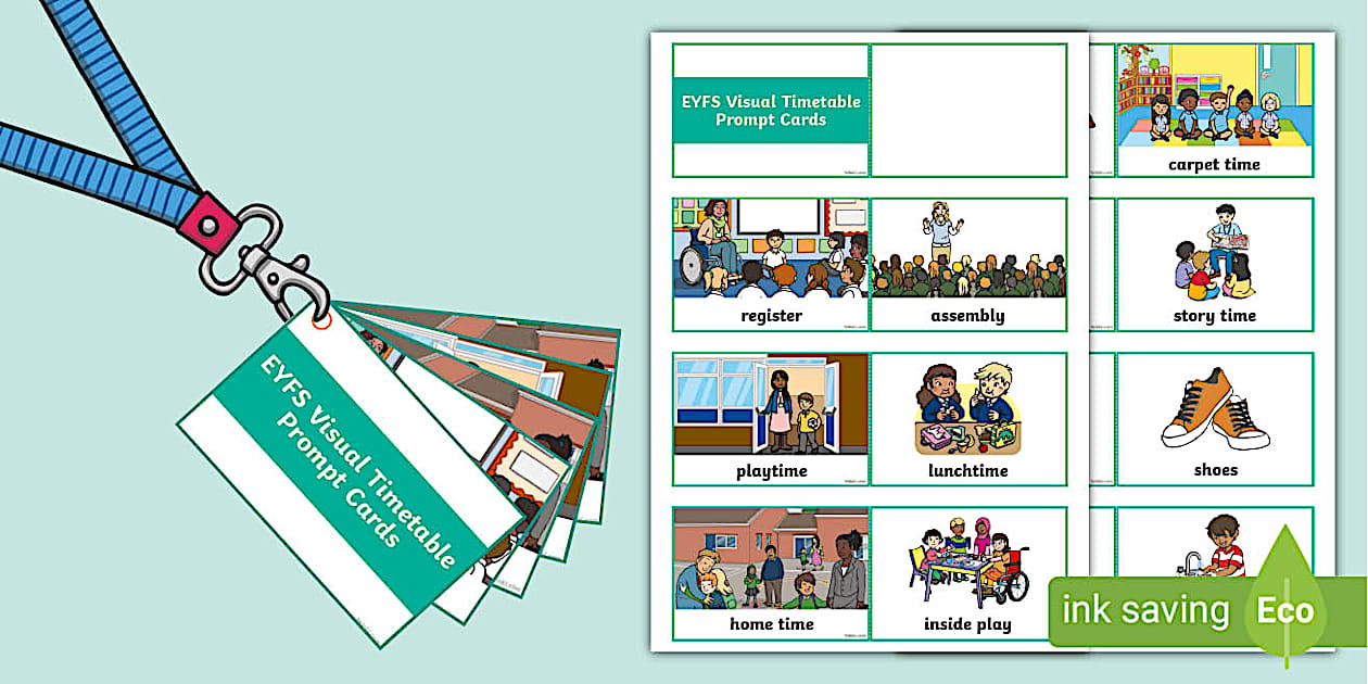 Lanyard-Sized EYFS Visual Timetable Prompt Cards | Twinkl