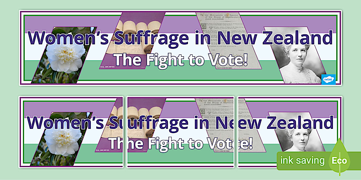 Women's Suffrage Display Banner (Teacher-Made) - Twinkl