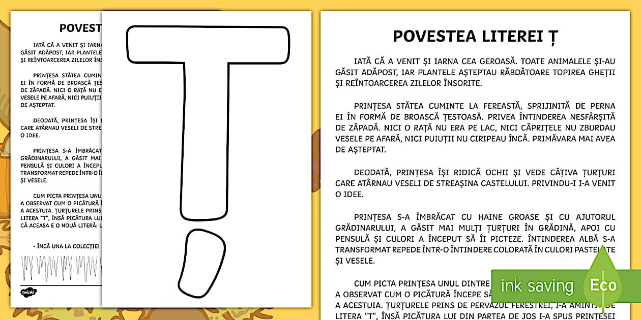 Povestea literei Ț - Resurse educaționale | Twinkl România