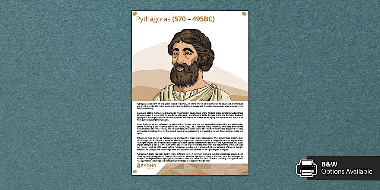 👉 Pythagoras Poster | Beyond Maths - Twinkl