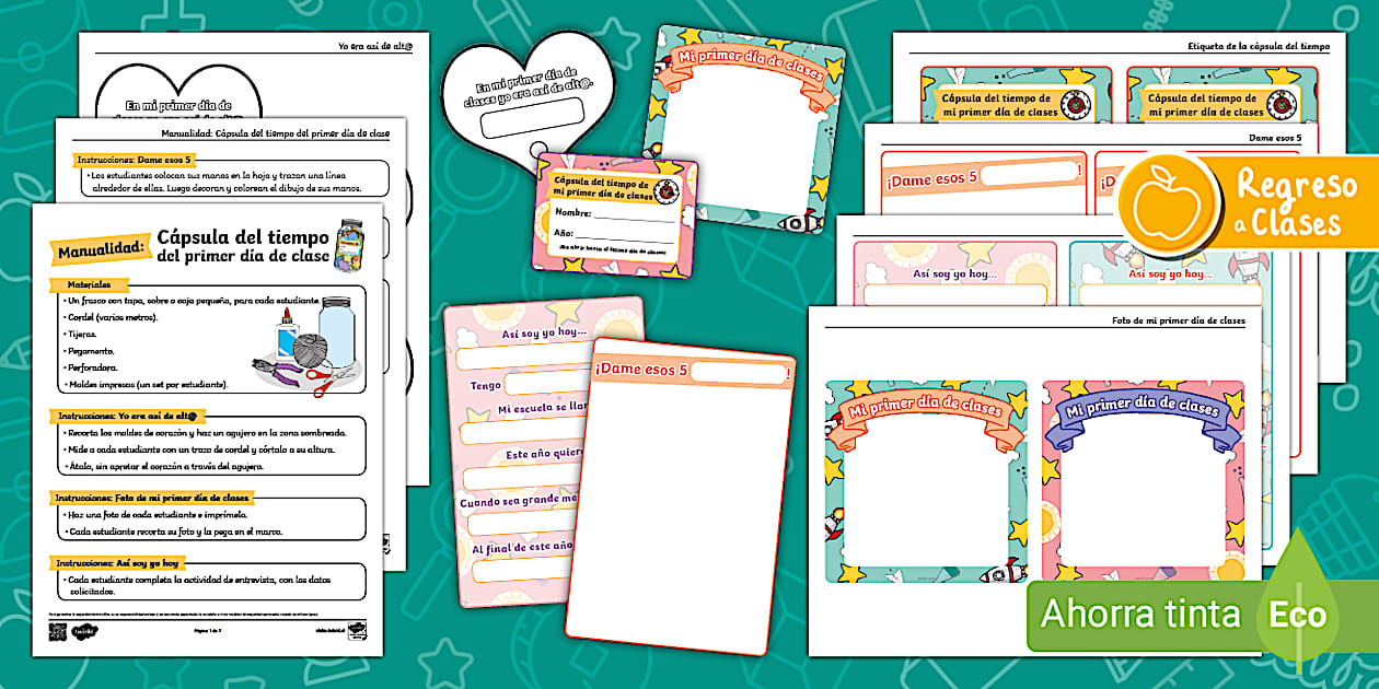Manualidad Cápsula del tiempo del primer día de clases