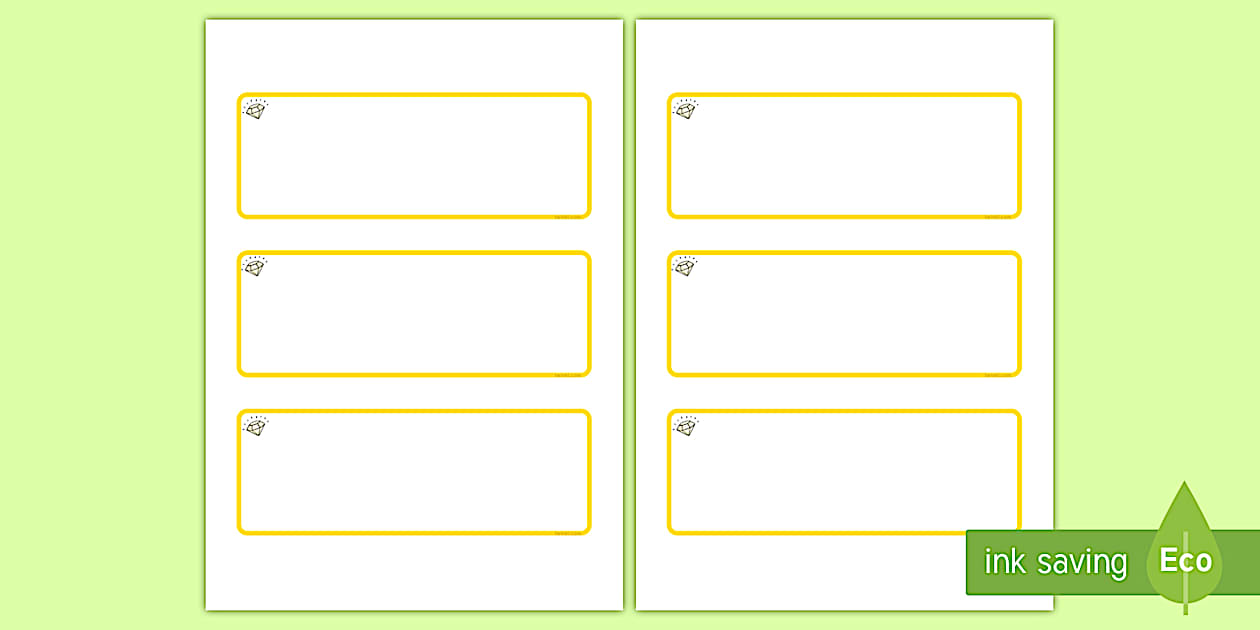 Topaz Themed Editable Drawer-Peg-Name Labels (Blank)
