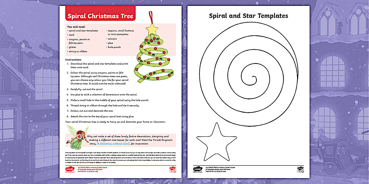 Mini Spiral Christmas Tree Craft Activity | KS2