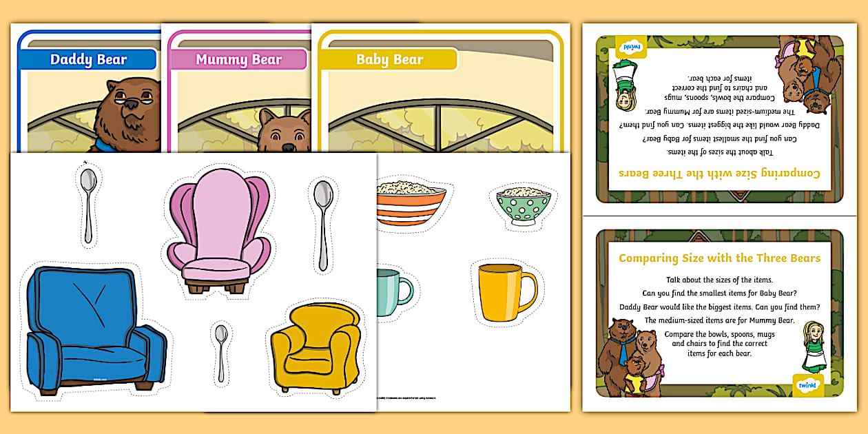 Comparing Size with the Three Bears Activity Pack | Twinkl