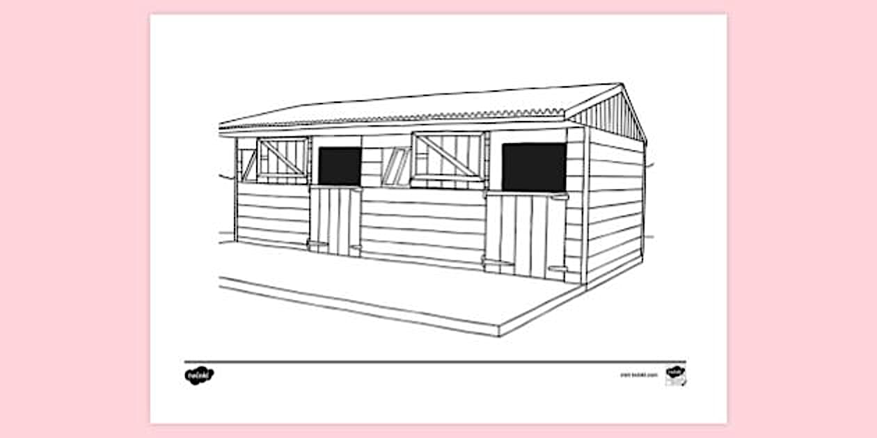 Stable Colouring (Teacher-Made) - Twinkl