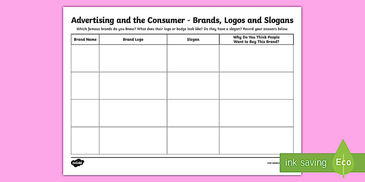 Advertising and the Consumer - Writing Slogans KS2 - Twinkl