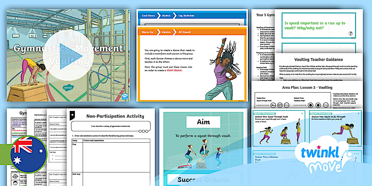 Move PE Year 5 Gymnastics: Movement Lesson 3: Vaulting Lesson Pack