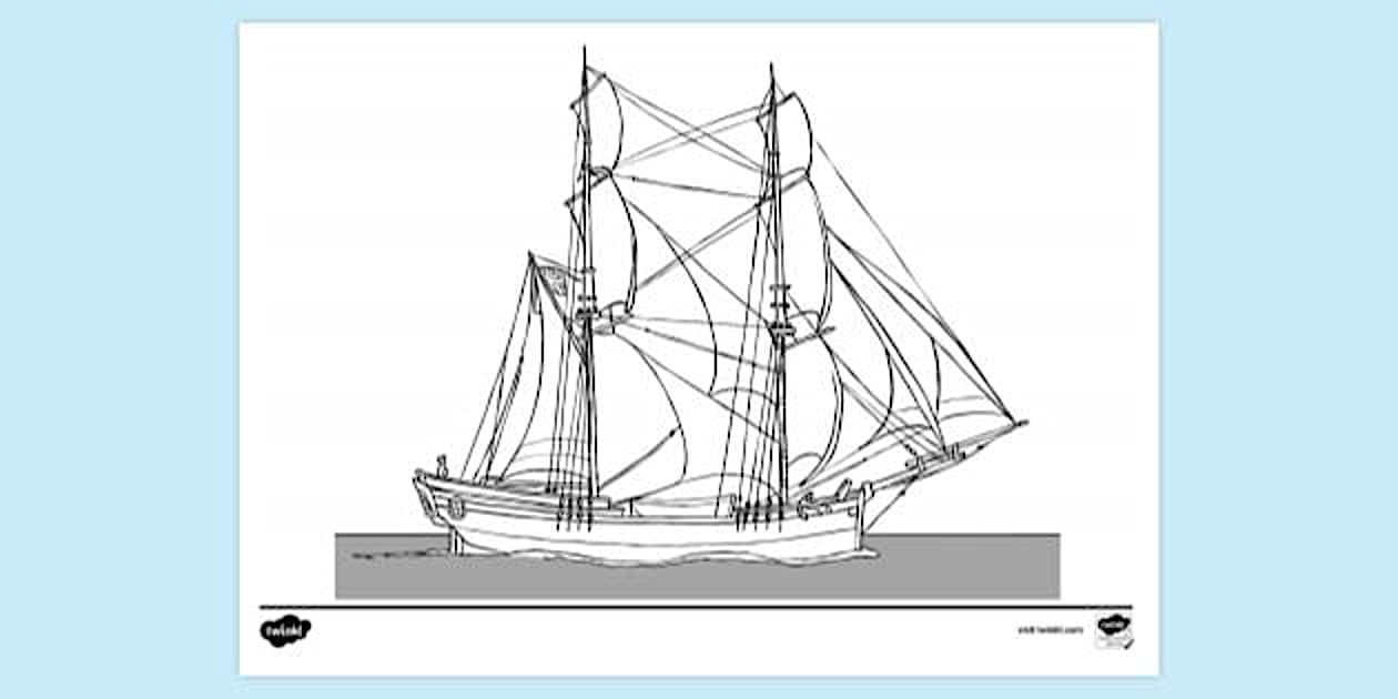 Australian First Fleet Ship Colouring Sheet (teacher made)