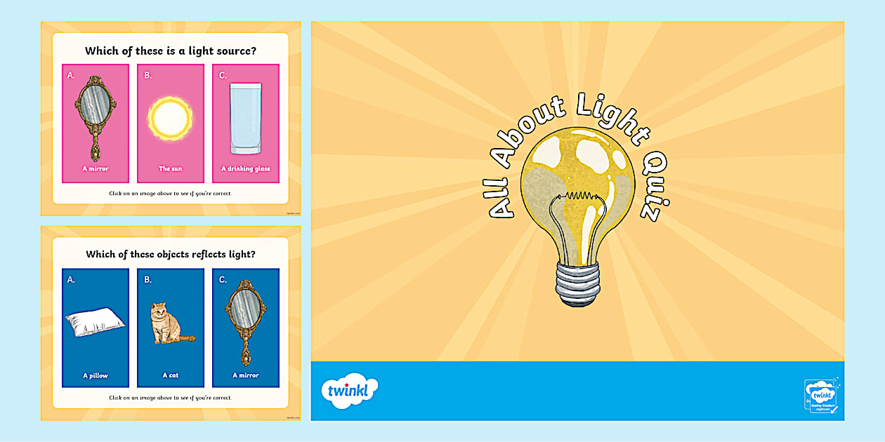 All About Light Quiz (teacher made) - Twinkl