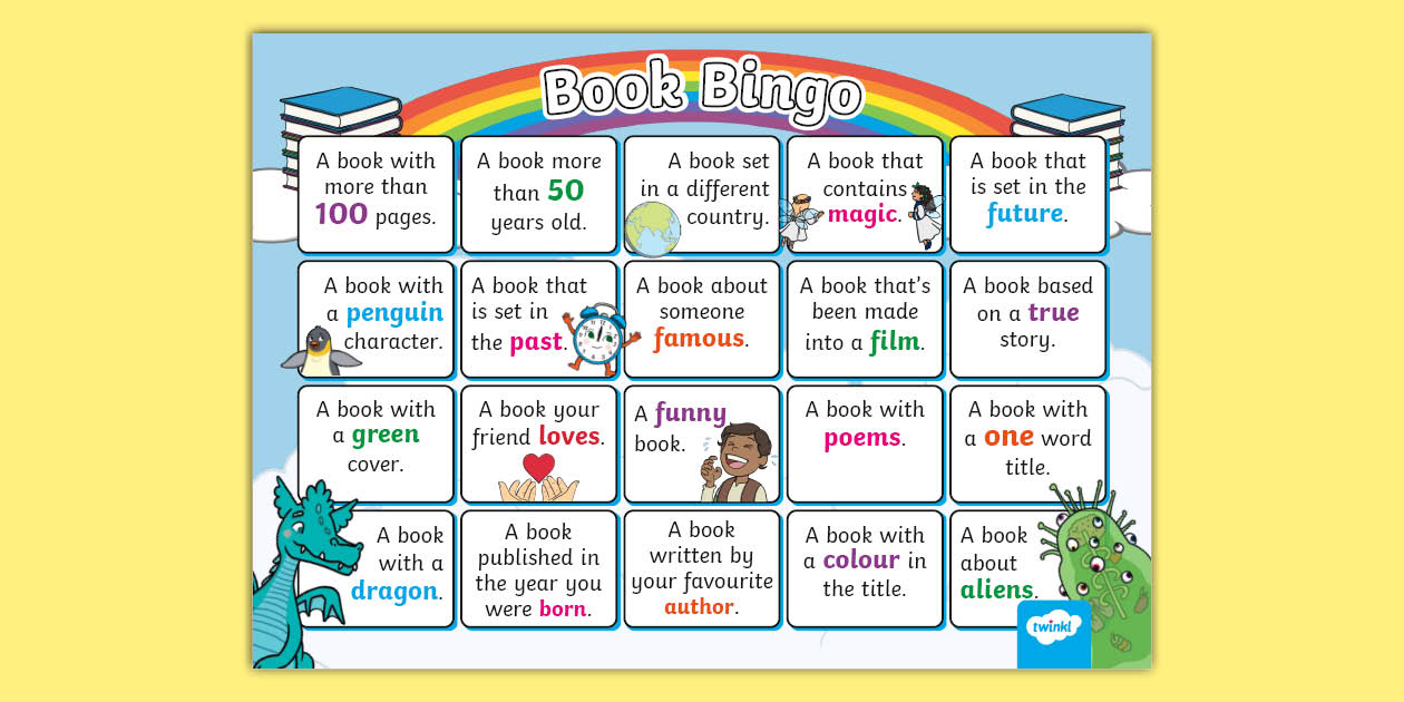 Book Bingo A3 Display Poster (Hecho por educadores) - Twinkl