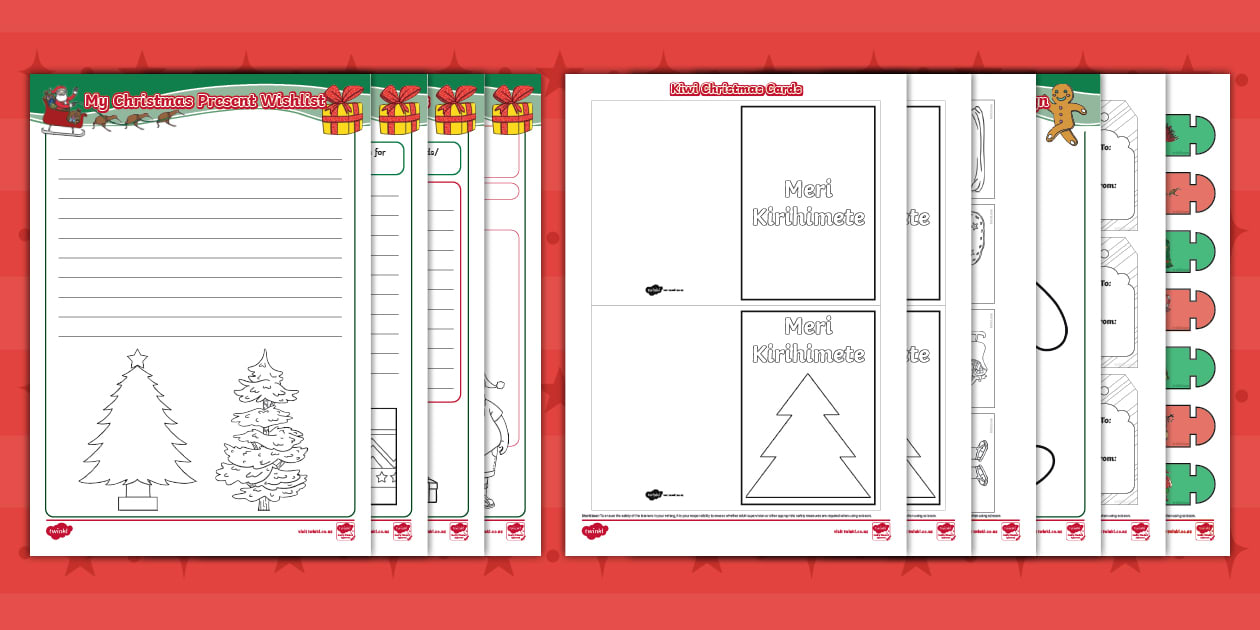 Christmas Holiday Stationery Templates | Twinkl New Zealand