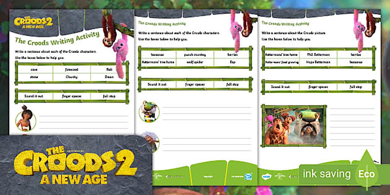 FREE! - The Croods: Early Writing Activities [Ages 3-7]