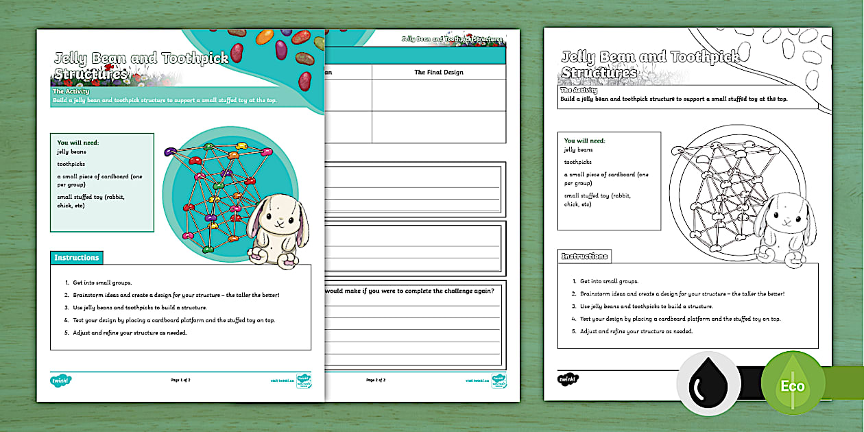 Easter STEM Challenge: Jelly Bean and Toothpick Structures