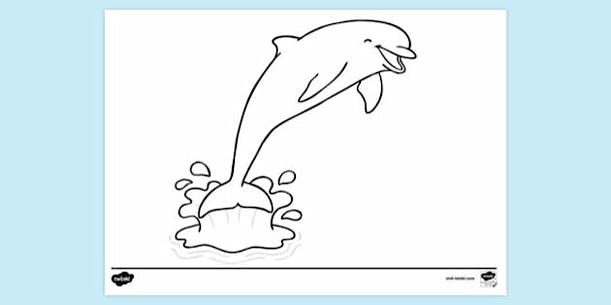 Dolphin Colouring | Colouring Sheets (teacher made) - Twinkl