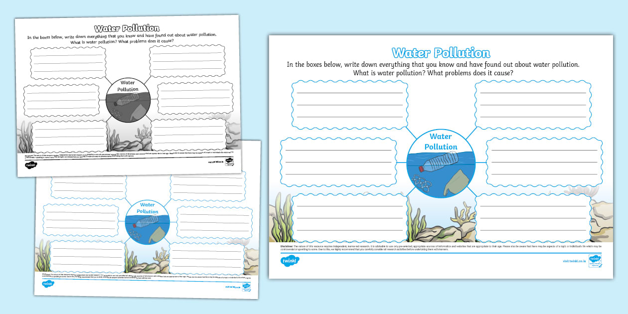 Water Pollution Mind Map (teacher made) - Twinkl