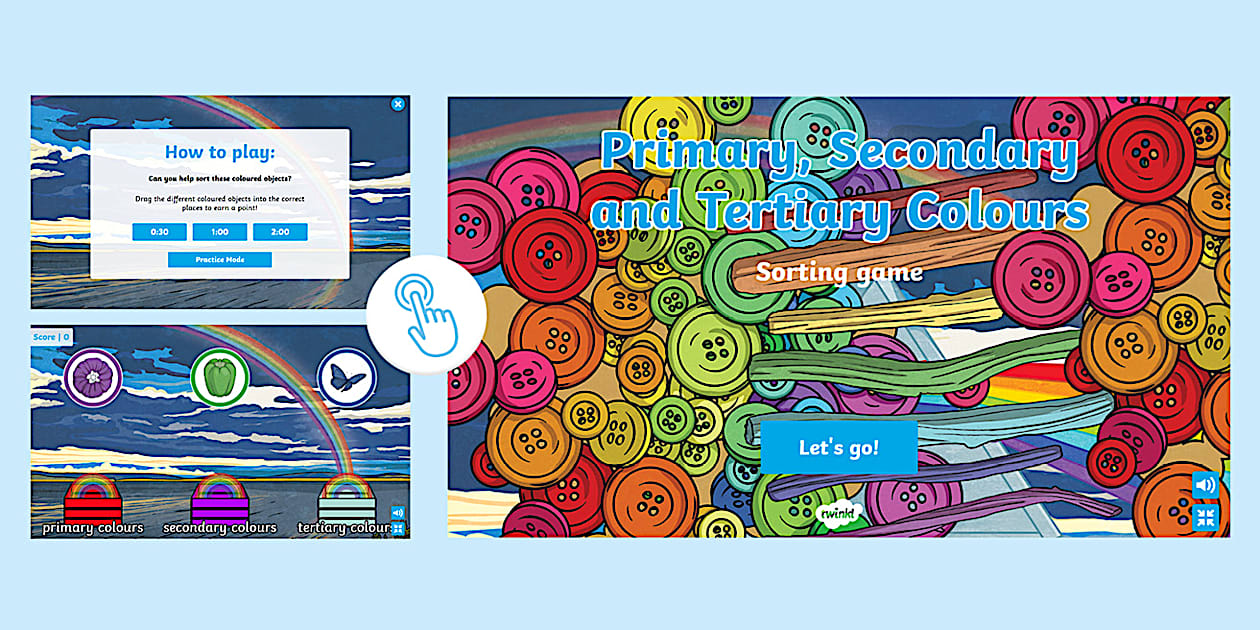 Primary, Secondary and Tertiary Colours Interactive Sorting Activity