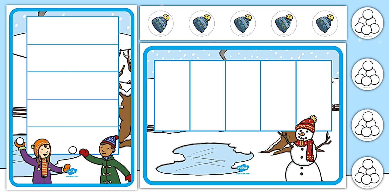 Winter Five-Frame and Counters Resource Pack - - Twinkl