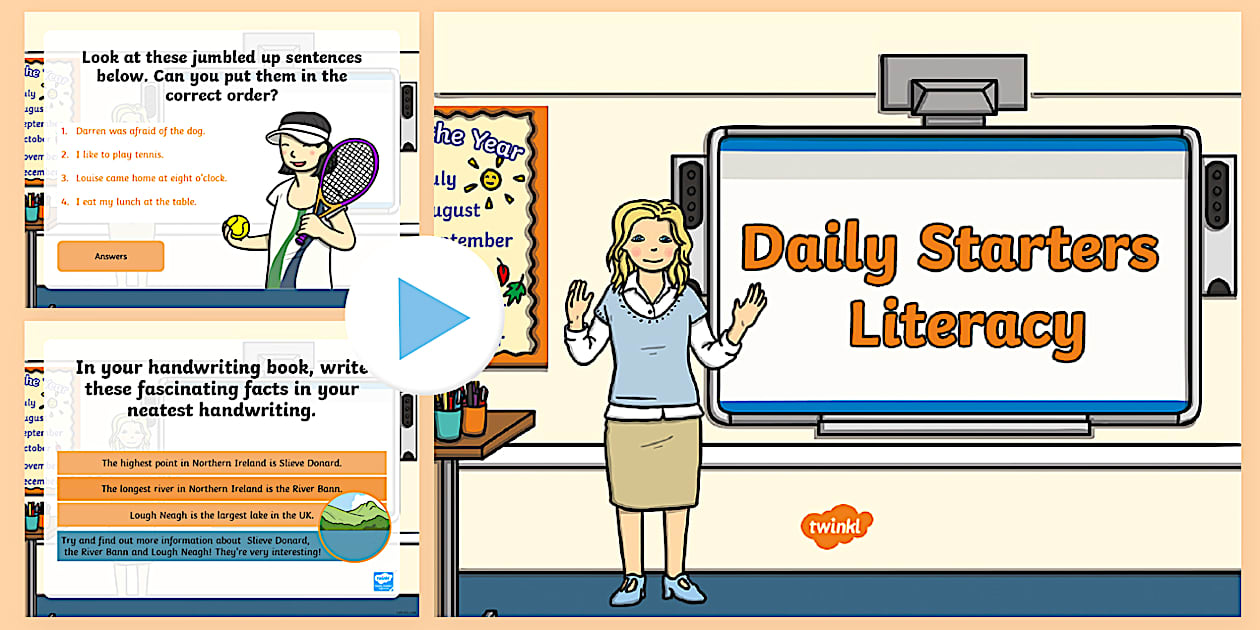 Literacy Warm Up PowerPoint - Key Stage 1 Resources - Twinkl