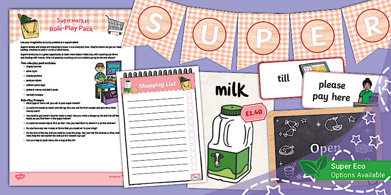 Supermarket Role-Play Pack (teacher made) - Twinkl