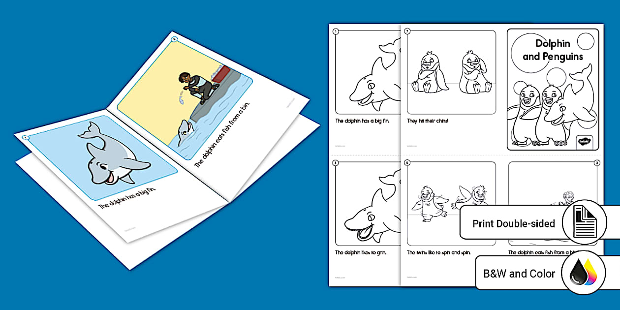 Dolphin and Penguins -in Word Family Emergent Reader
